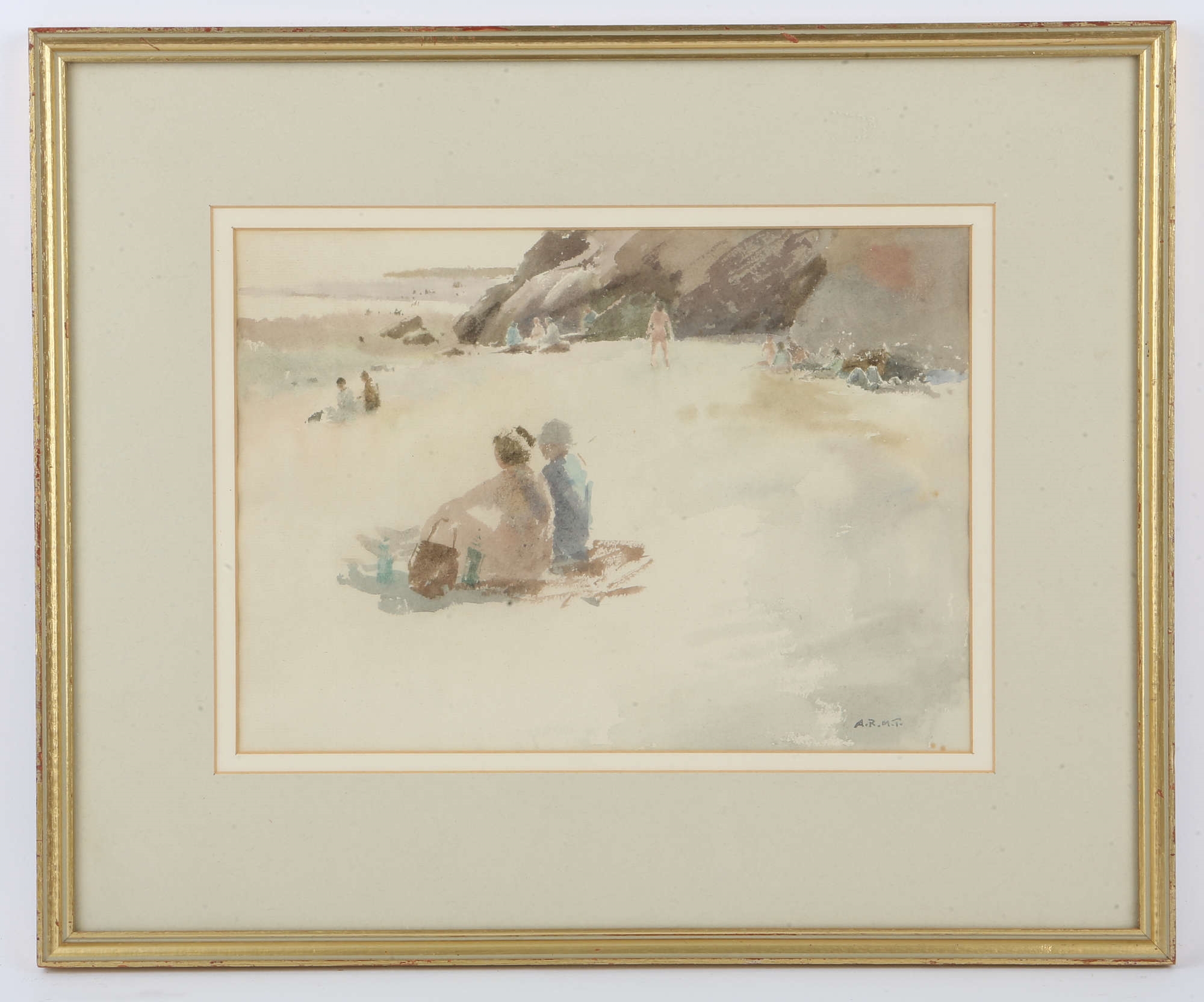 Arthur Ralph Middleton Todd | beach scene with figures | MutualArt