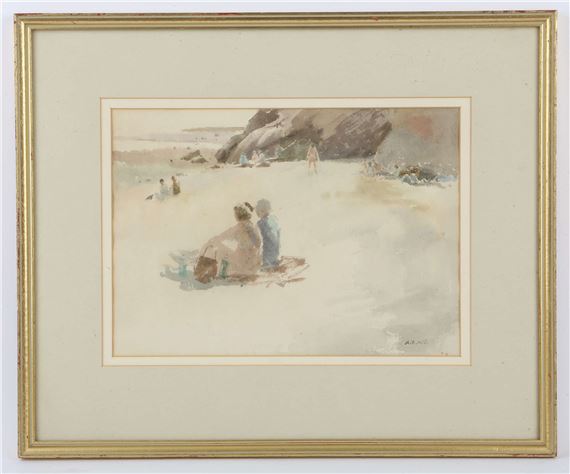 Arthur Ralph Middleton Todd | beach scene with figures | MutualArt