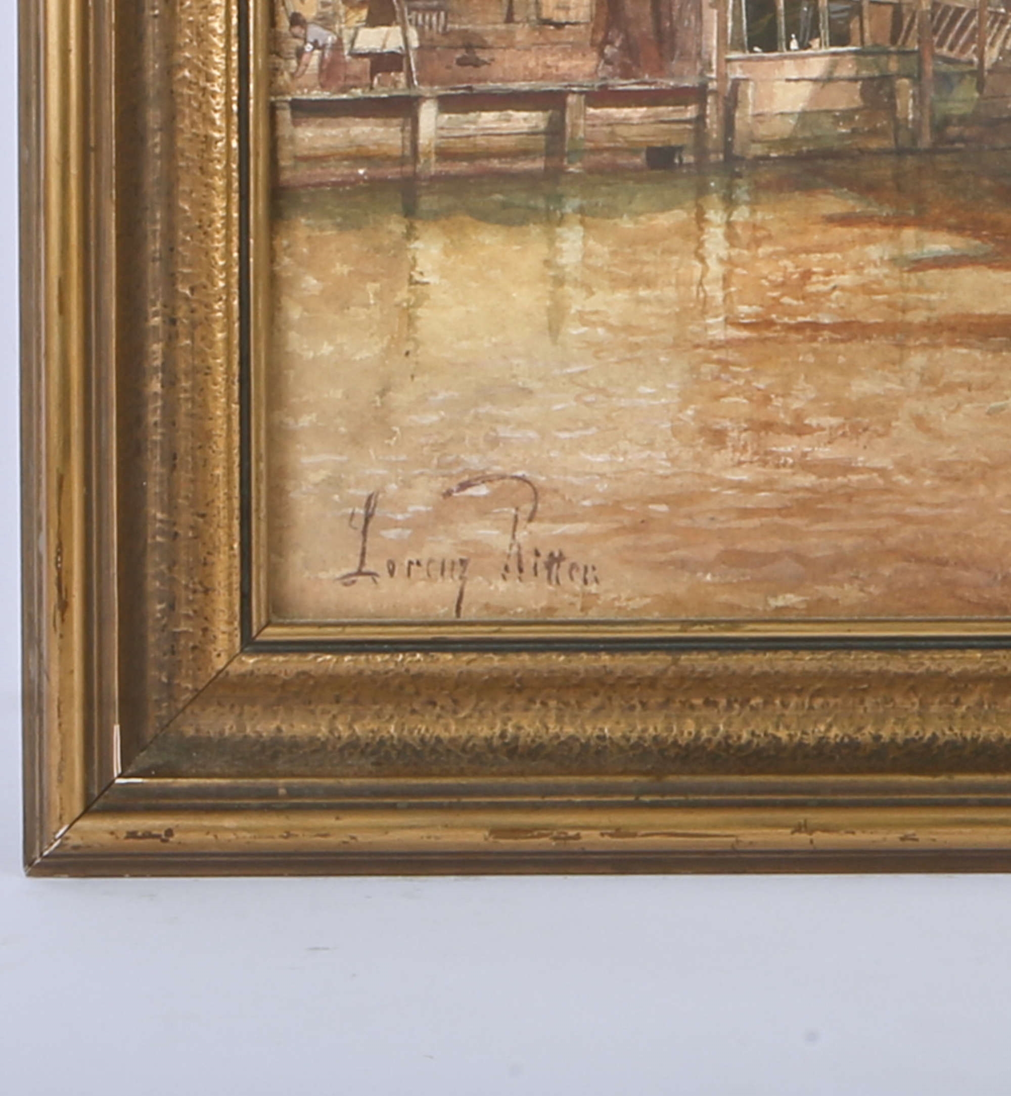 Lorenz Ritter | German townscape with river running under bridge ...