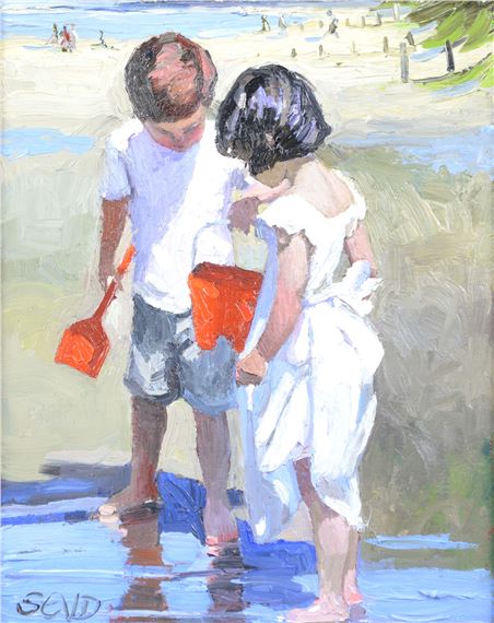 Sherree Valentine-Daines | 'Inspecting the Catch, Par Sands Beach ...