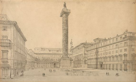Philippe Benoist | Piazza Colonna, Rome (1879) | MutualArt