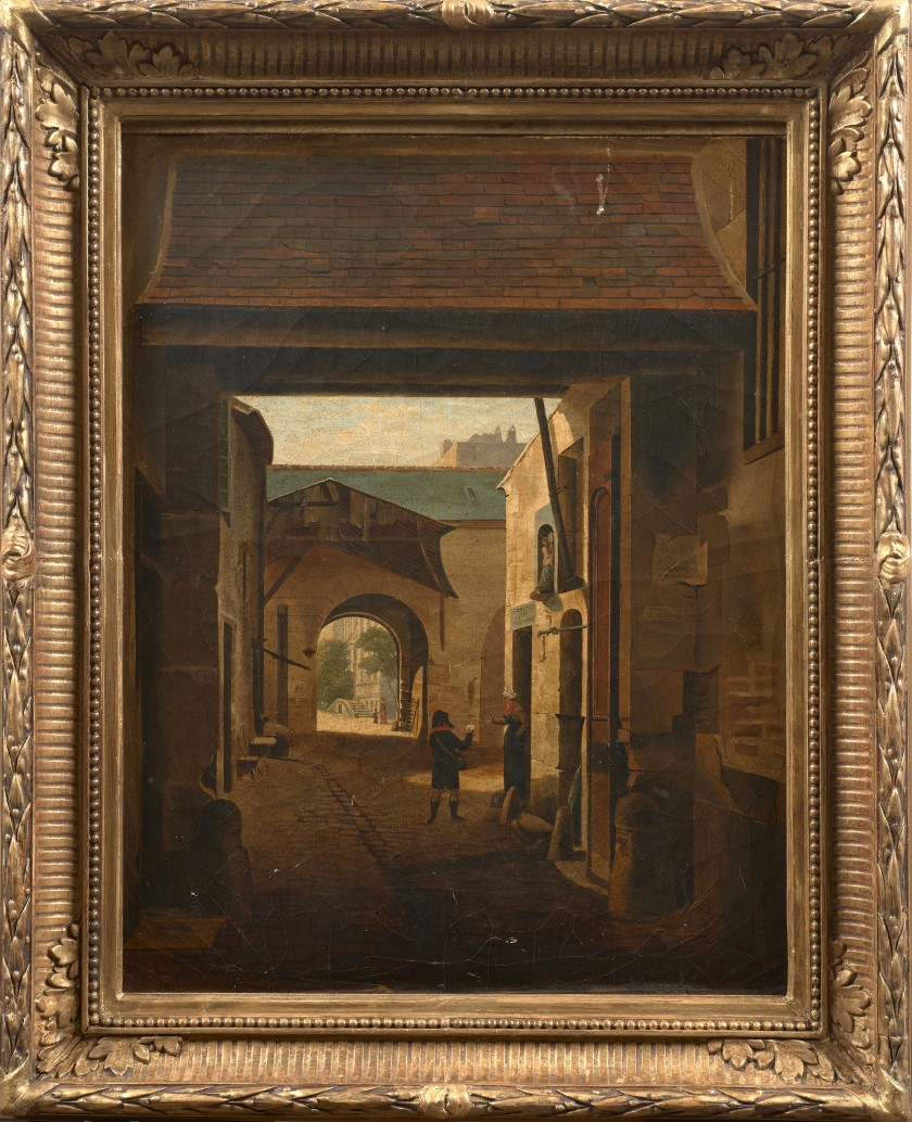 French School, 19th Century | L'arrivée du courrier rue Saint-Denis ...