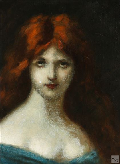 Jean-Jacques Henner | Portrait work depicting a young red haired female ...