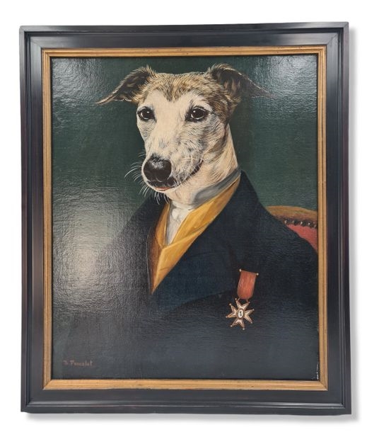 Thierry Poncelet | Gentleman with a dog's head wearing a medal | MutualArt