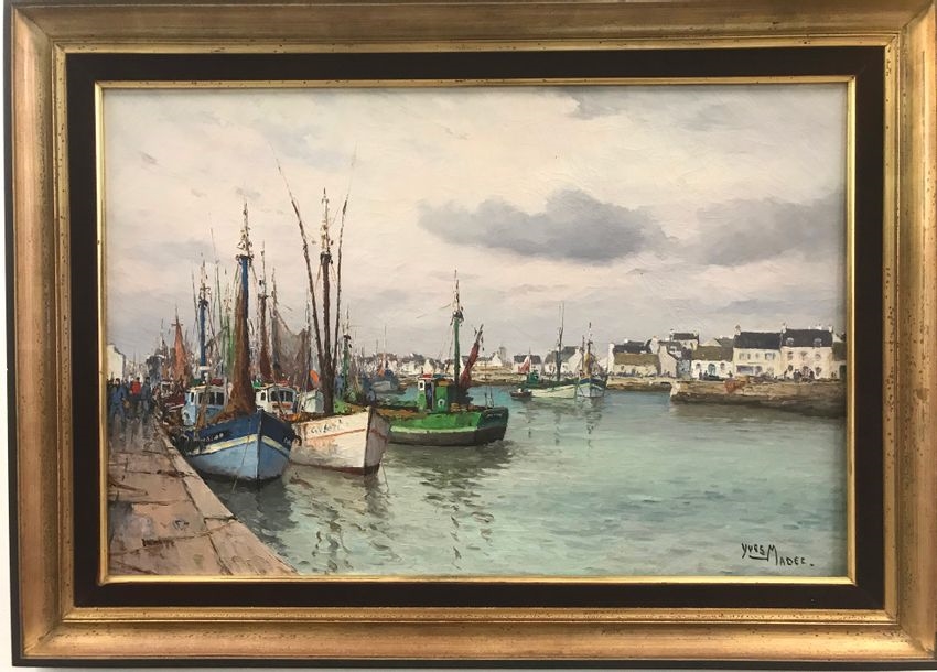 Yves Madec | View of a port | MutualArt