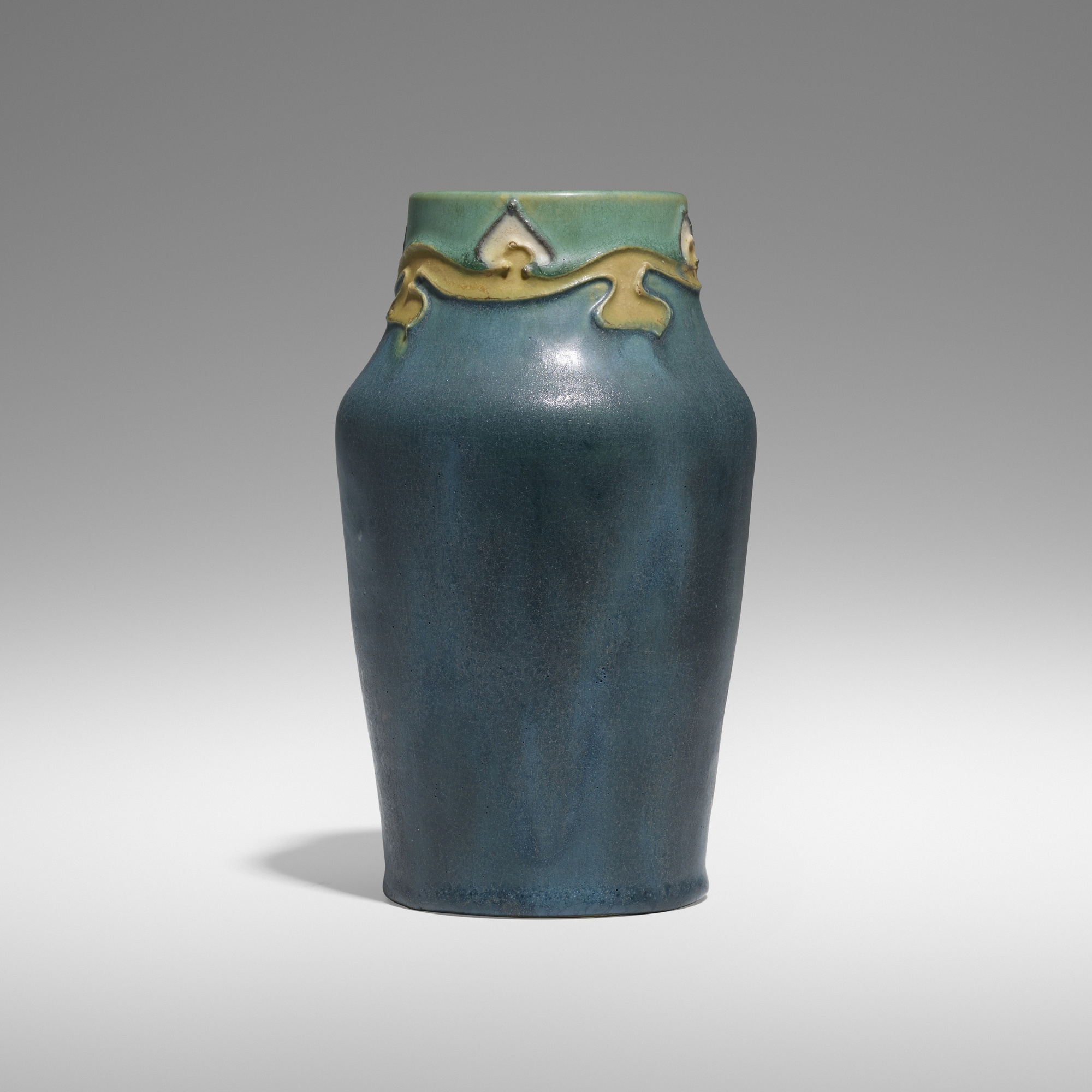 Frederick Hurten Rhead | Vase with leaves (1911 - 1913) | MutualArt