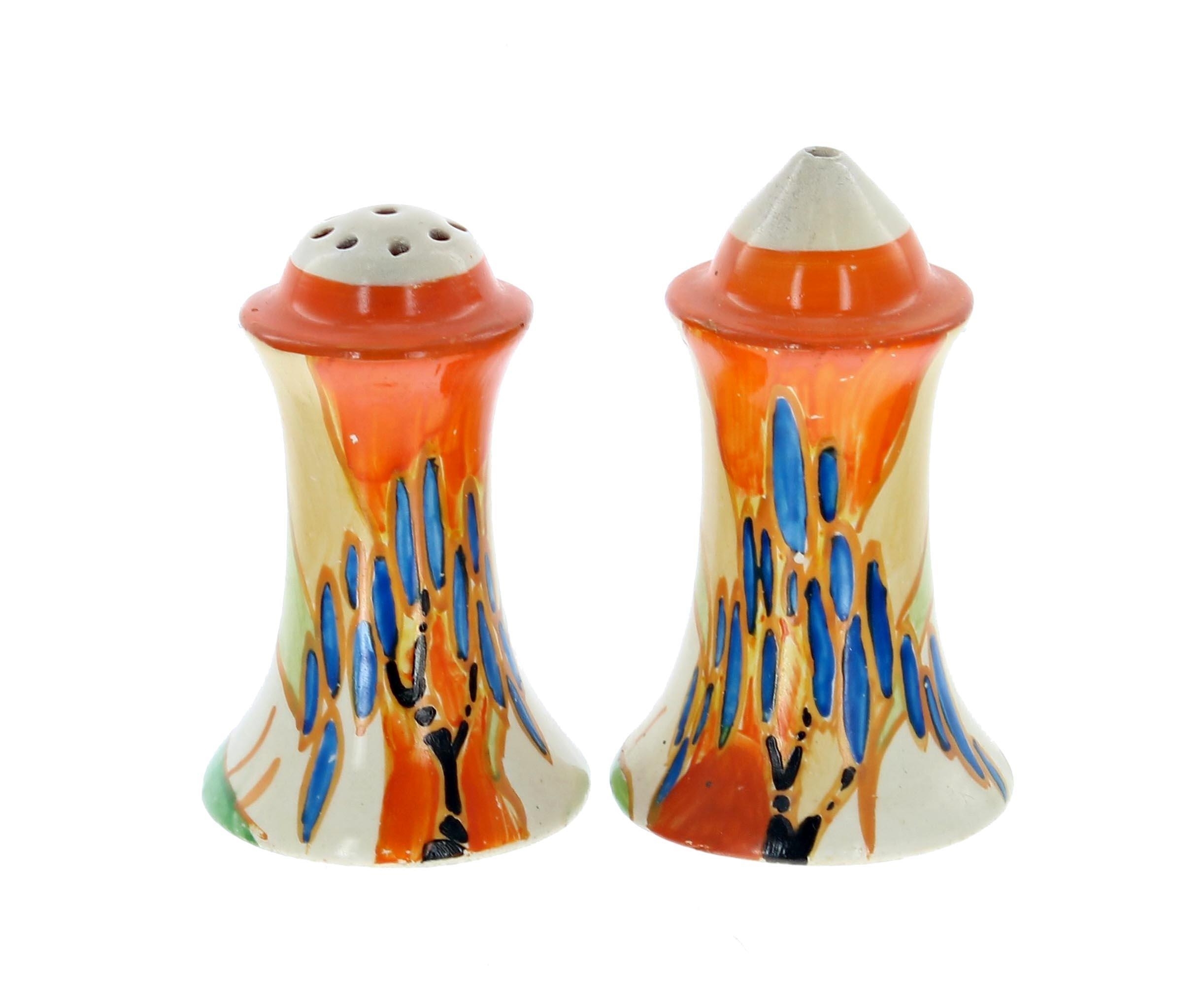 Clarice Cliff | 'Windbells' muffineer salt and pepper pots | MutualArt