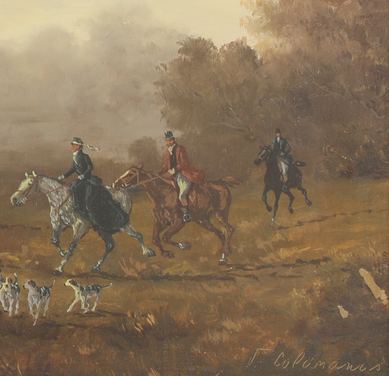 Kalman Vecsey | A hunting scene | MutualArt