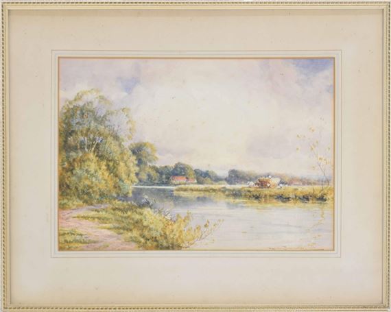 Harry Pennell | On The Avon figures harvesting beside the river in a ...