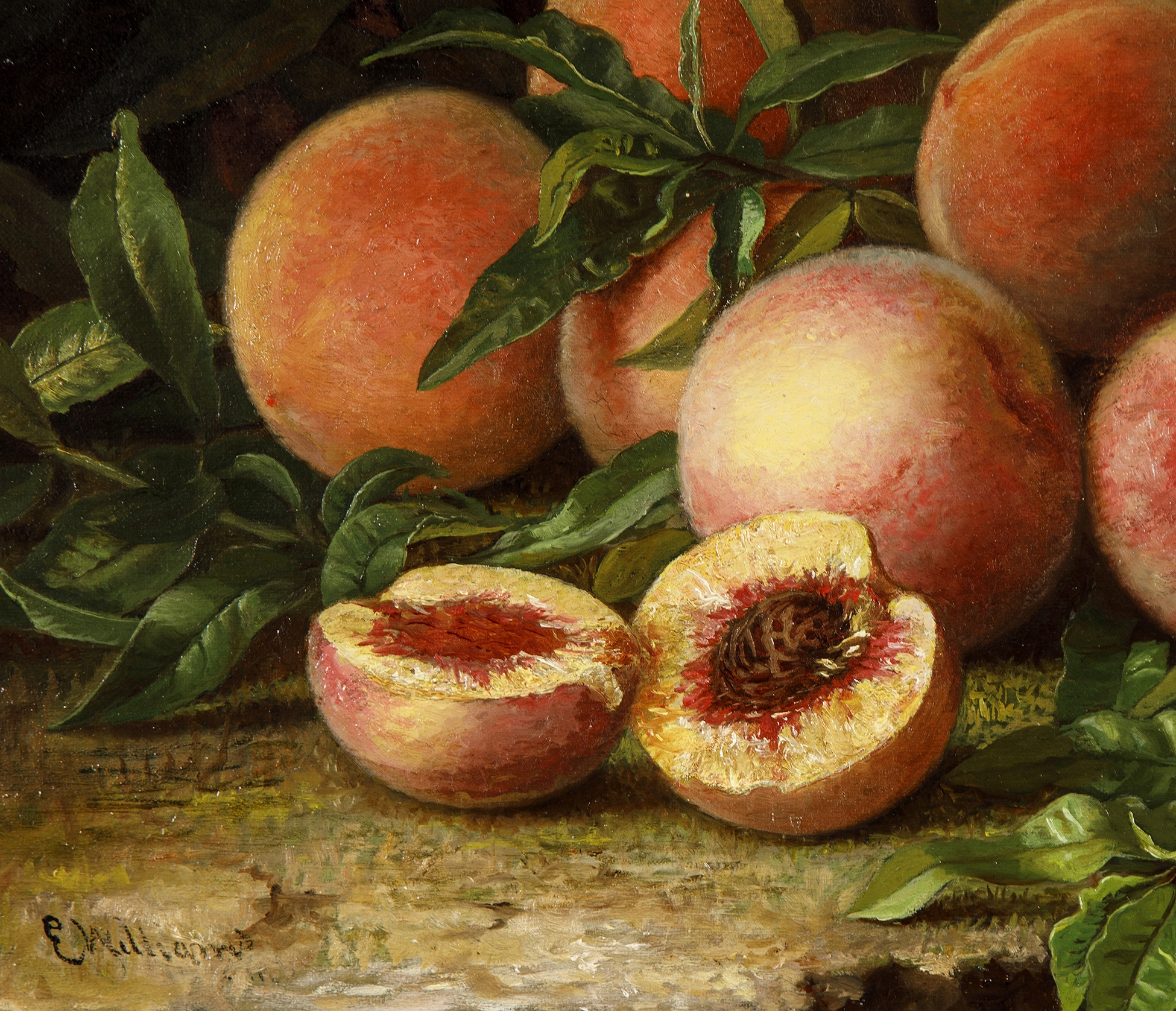 Elizabeth Williams | Still life depicting peaches | MutualArt