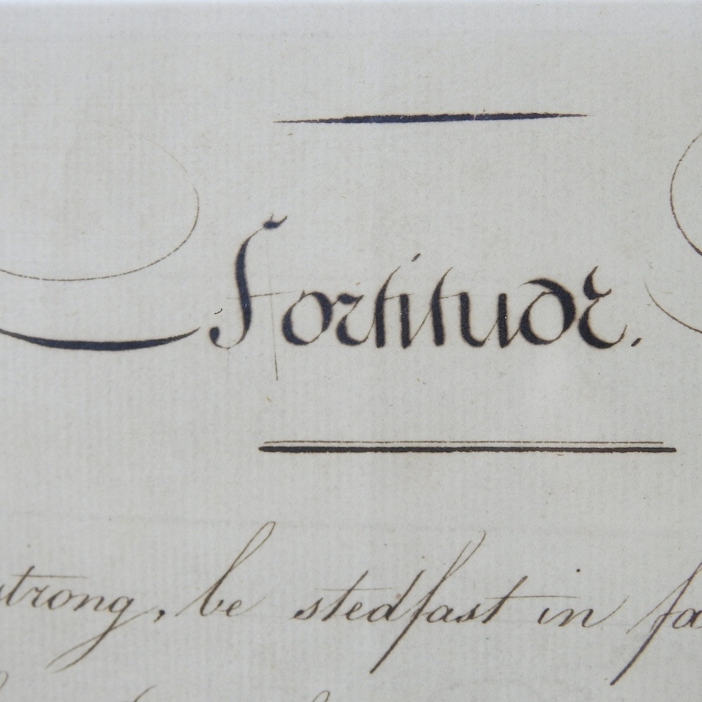 John Constable | a calligraphy entitled Fortitude (1806) | MutualArt