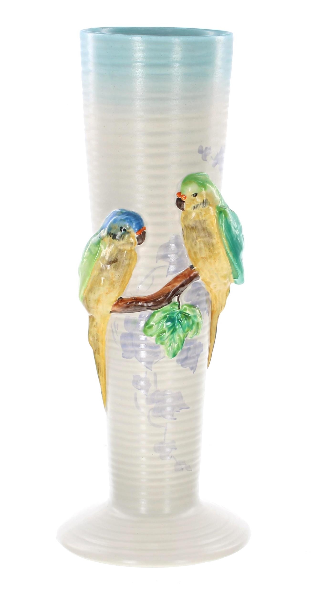 Clarice Cliff | 'Budgerigar' vase | MutualArt