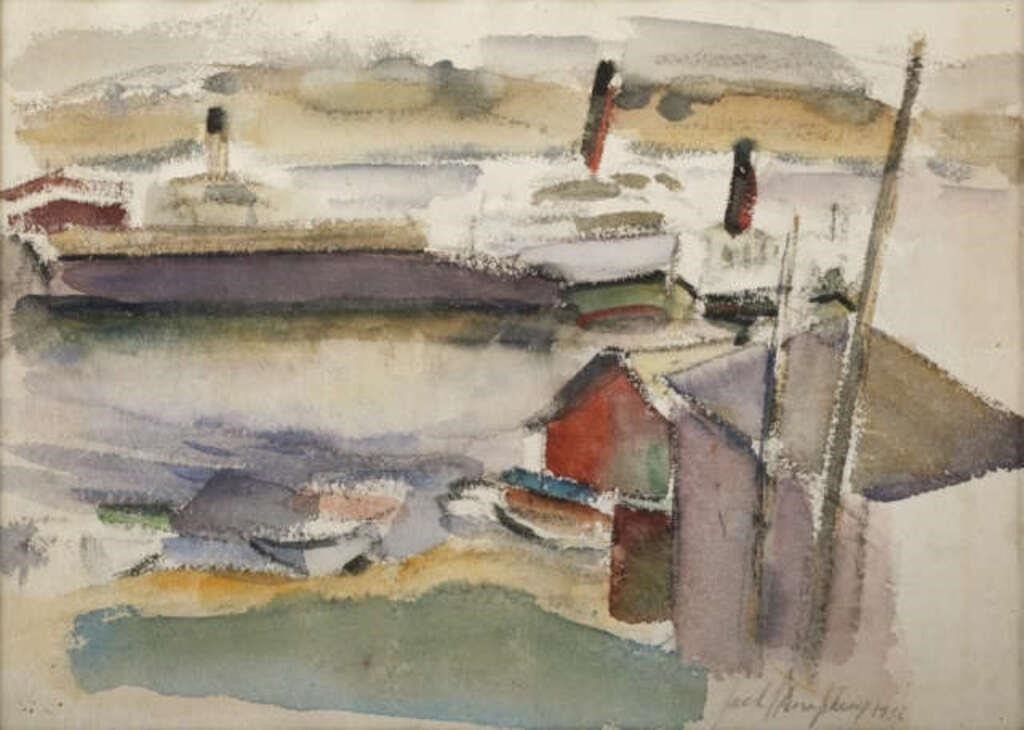 Jack Weldon Humphrey | ships in the harbour (1936) | MutualArt