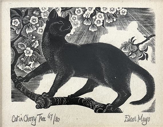 Eileen Mayo | Cat in a Cherry Tree | MutualArt