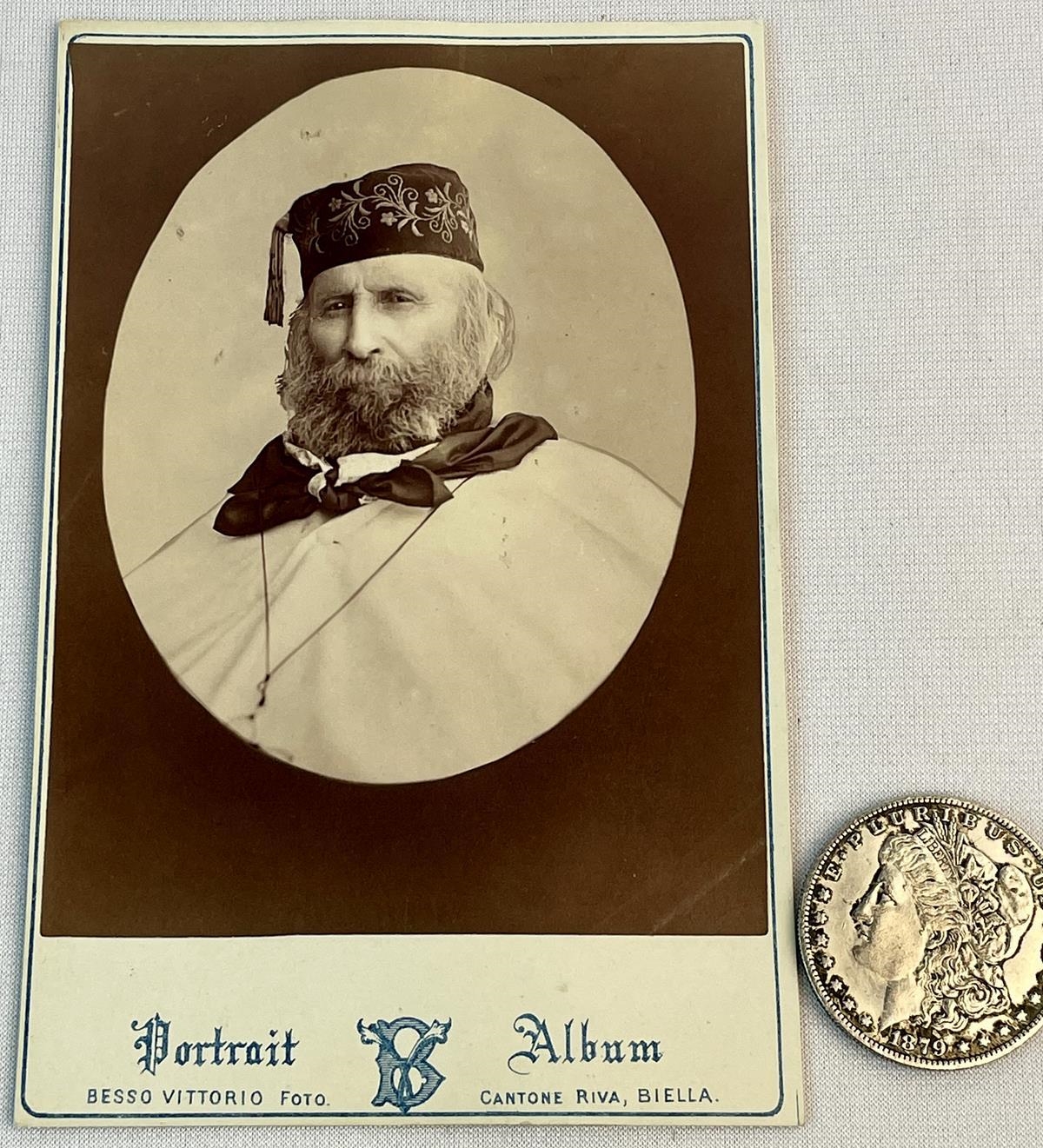 Vittorio Besso | Antique 1878 General Giuseppe Garibaldi of Italy Albumen Cabinet Card ...