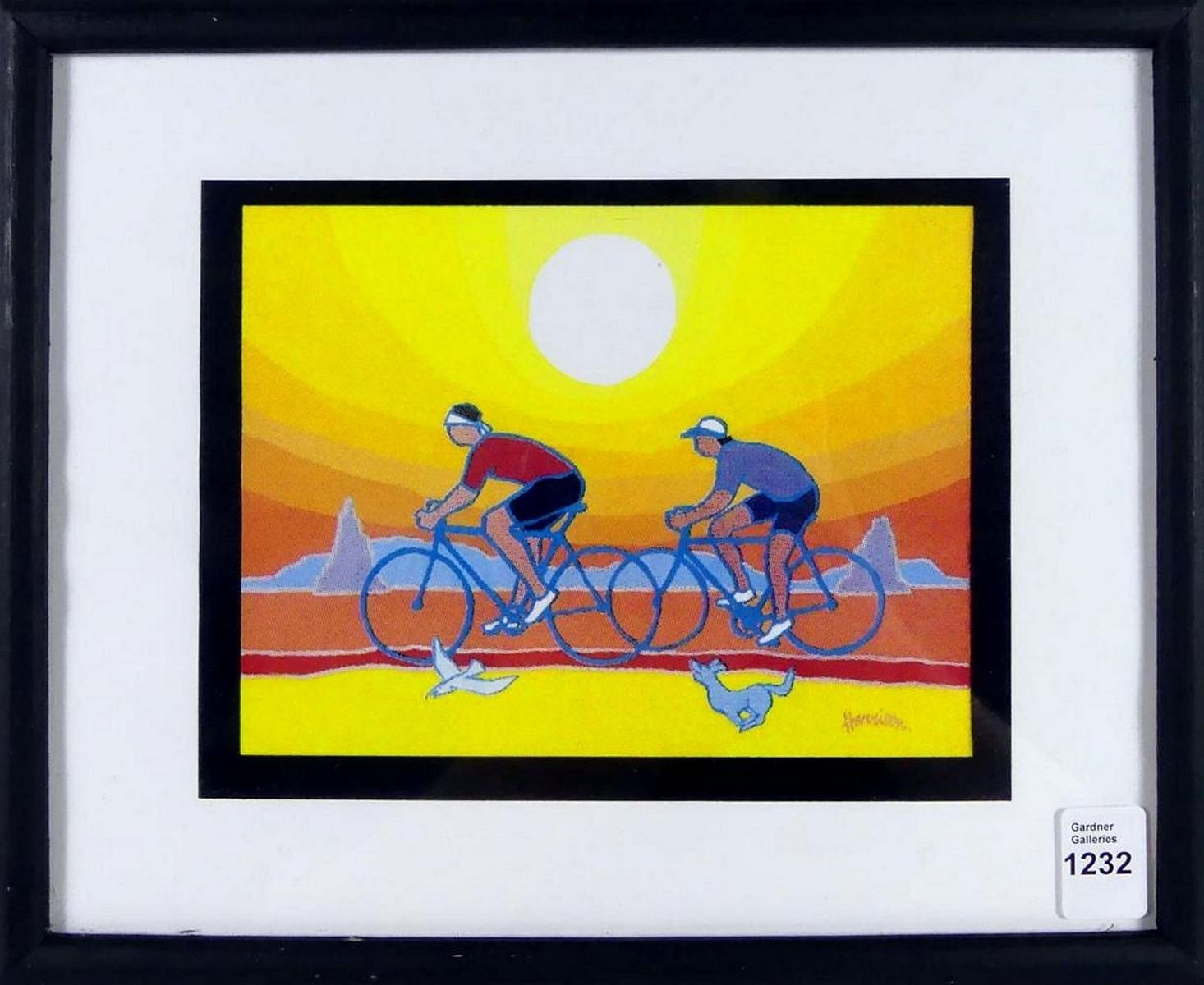 Ted Harrison | Bicyclists | MutualArt