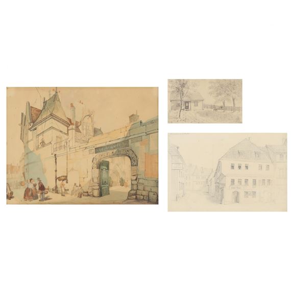 Continental School, 19th Century | Three Architectural Drawings (1881 ...
