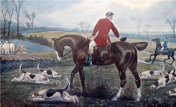 E. G. Hester | Hunting equestrian print of engraving by Hester of a ...