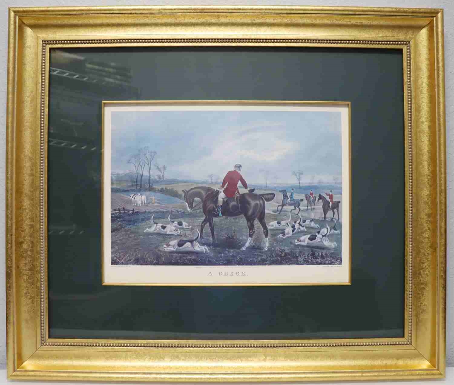 E. G. Hester | Hunting equestrian print of engraving by Hester of a ...