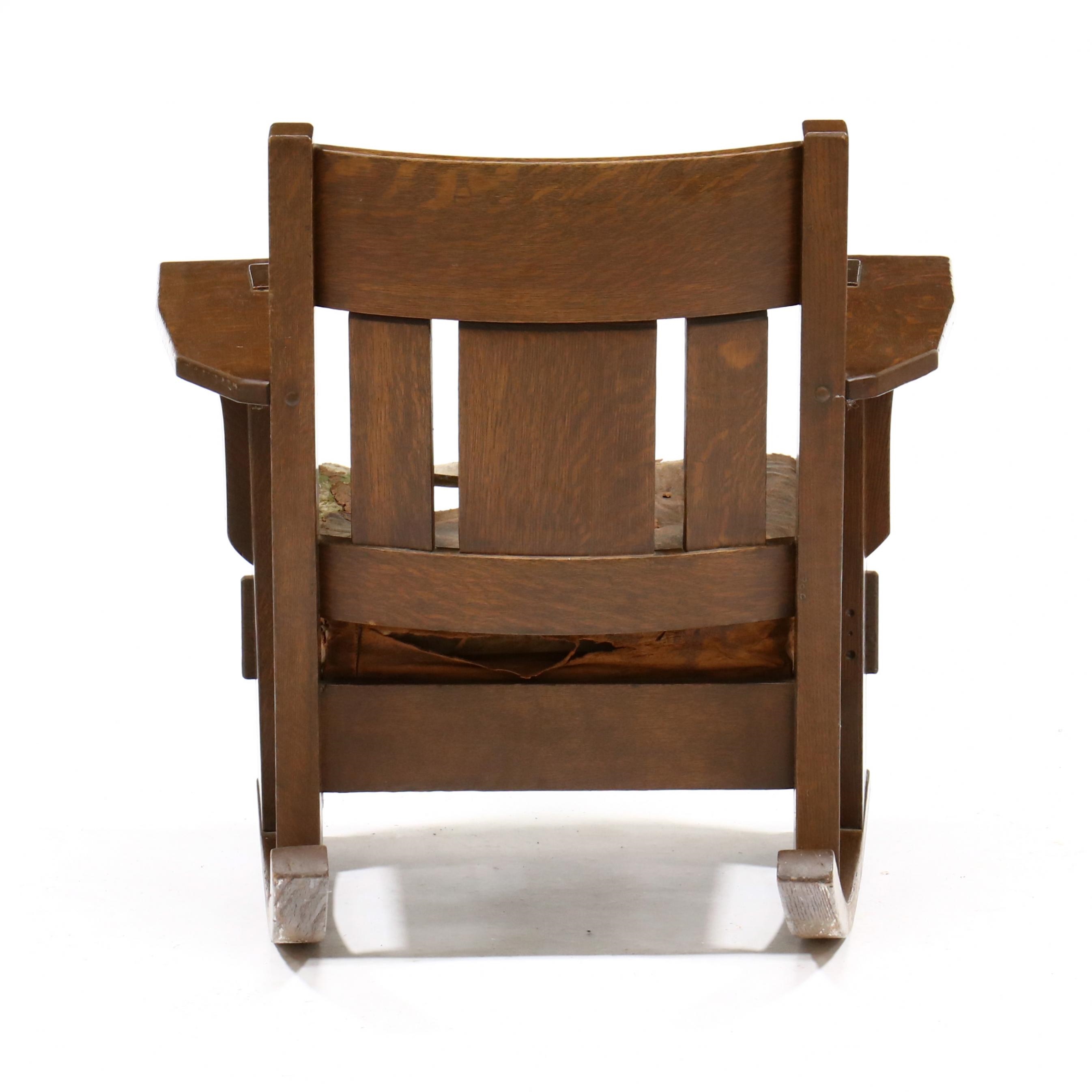 Charles Stickley | Mission Oak Rocker (Circa 1910) | MutualArt