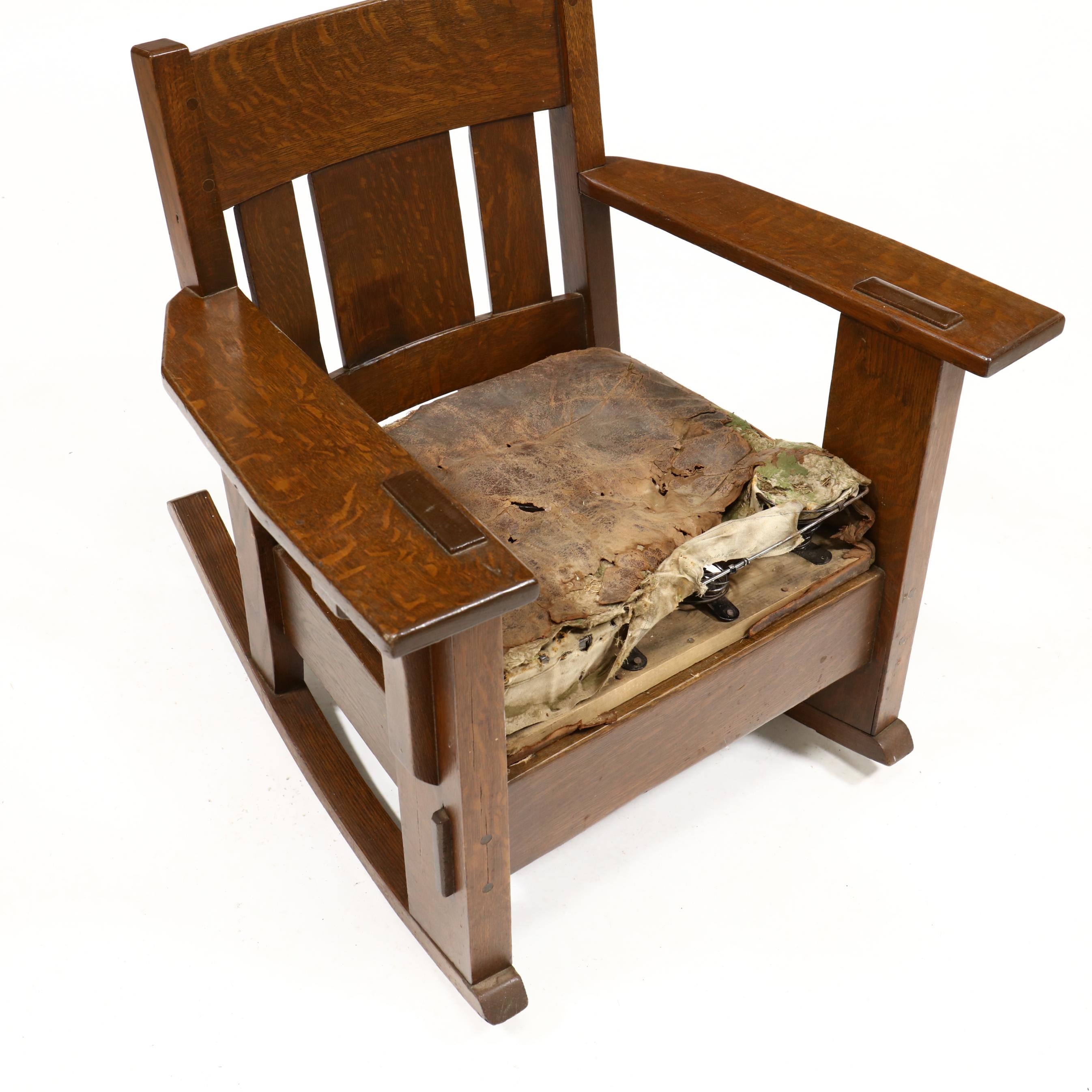 Charles Stickley | Mission Oak Rocker (Circa 1910) | MutualArt