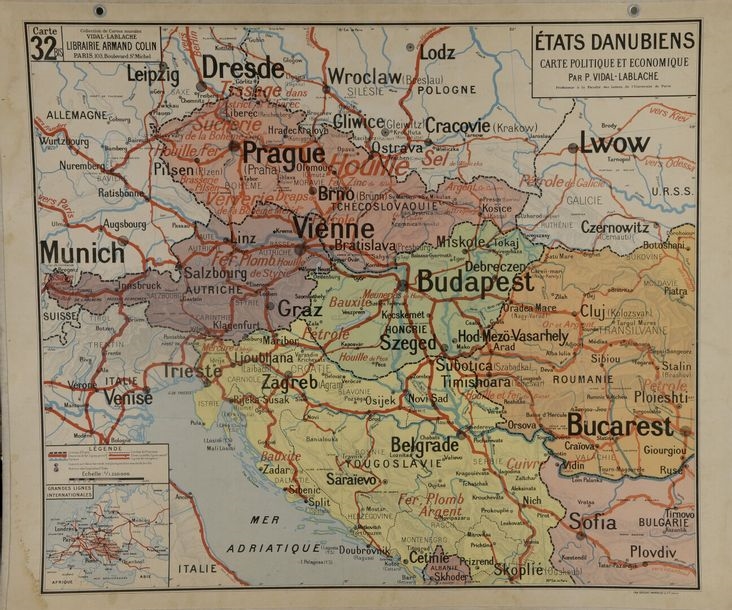 Paul Vidal de La Blache | Map of the Danube States. | MutualArt