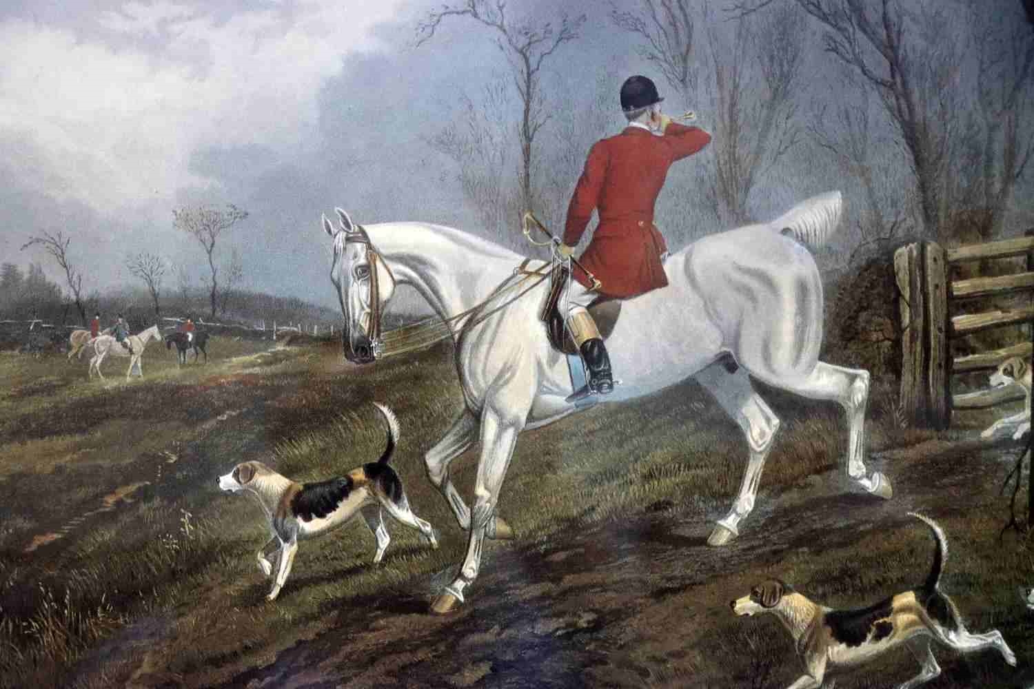 E. G. Hester | Hunting equestrian print of engraving by Hester of a ...