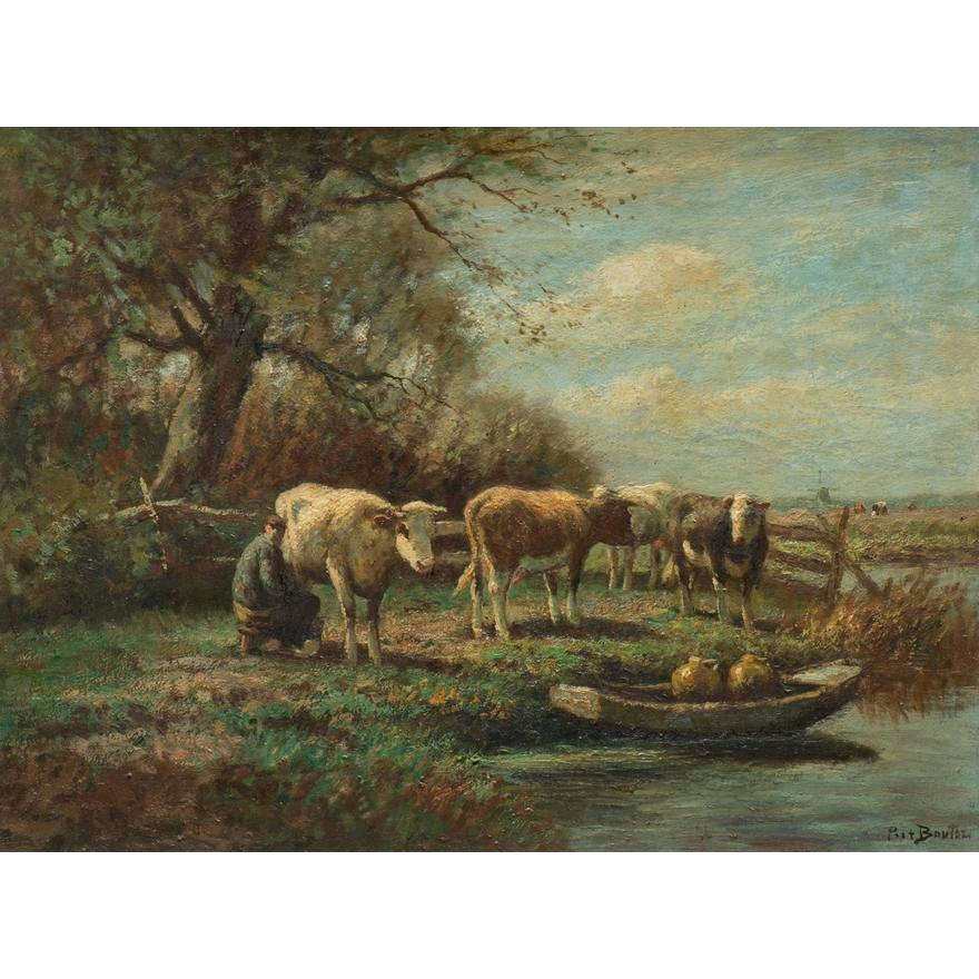 Piet Bouter | LA TRAITE DES VACHES | MutualArt