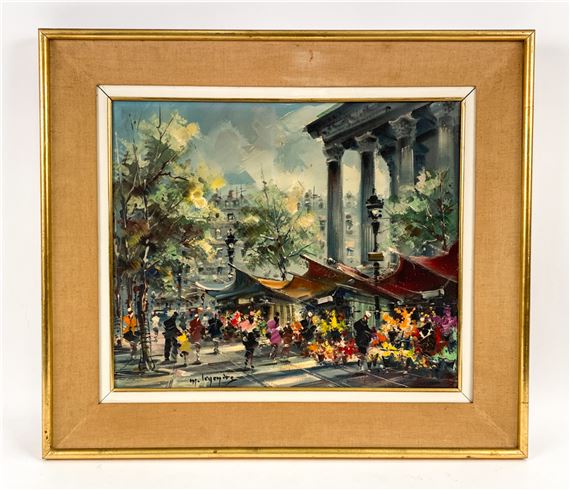 Maurice Louis Legendre | Impressionist-style street scene. | MutualArt