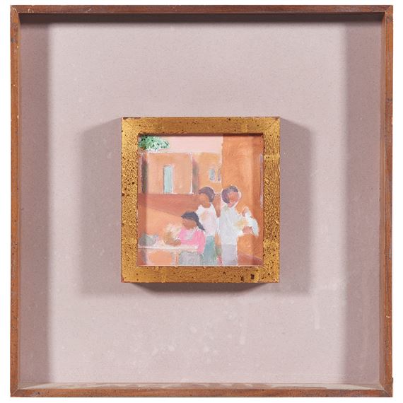 Richard Haines | Three Children Outside the Pueblo | MutualArt