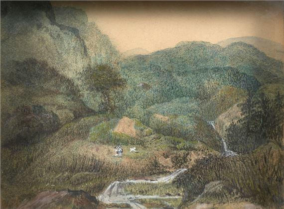 George Sand | Deux personnages et leur chien dans un paysage de ...