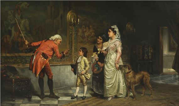 Marcus Stone | The Ancestor on the Tapestry (1895) | MutualArt