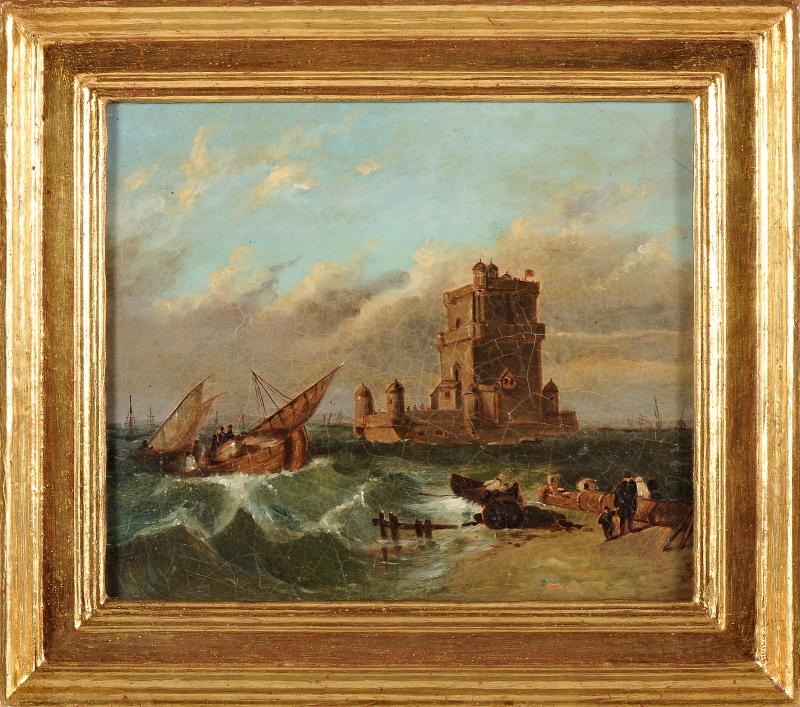 Clarkson Frederick Stanfield | View of Belem Tower (1832) | MutualArt