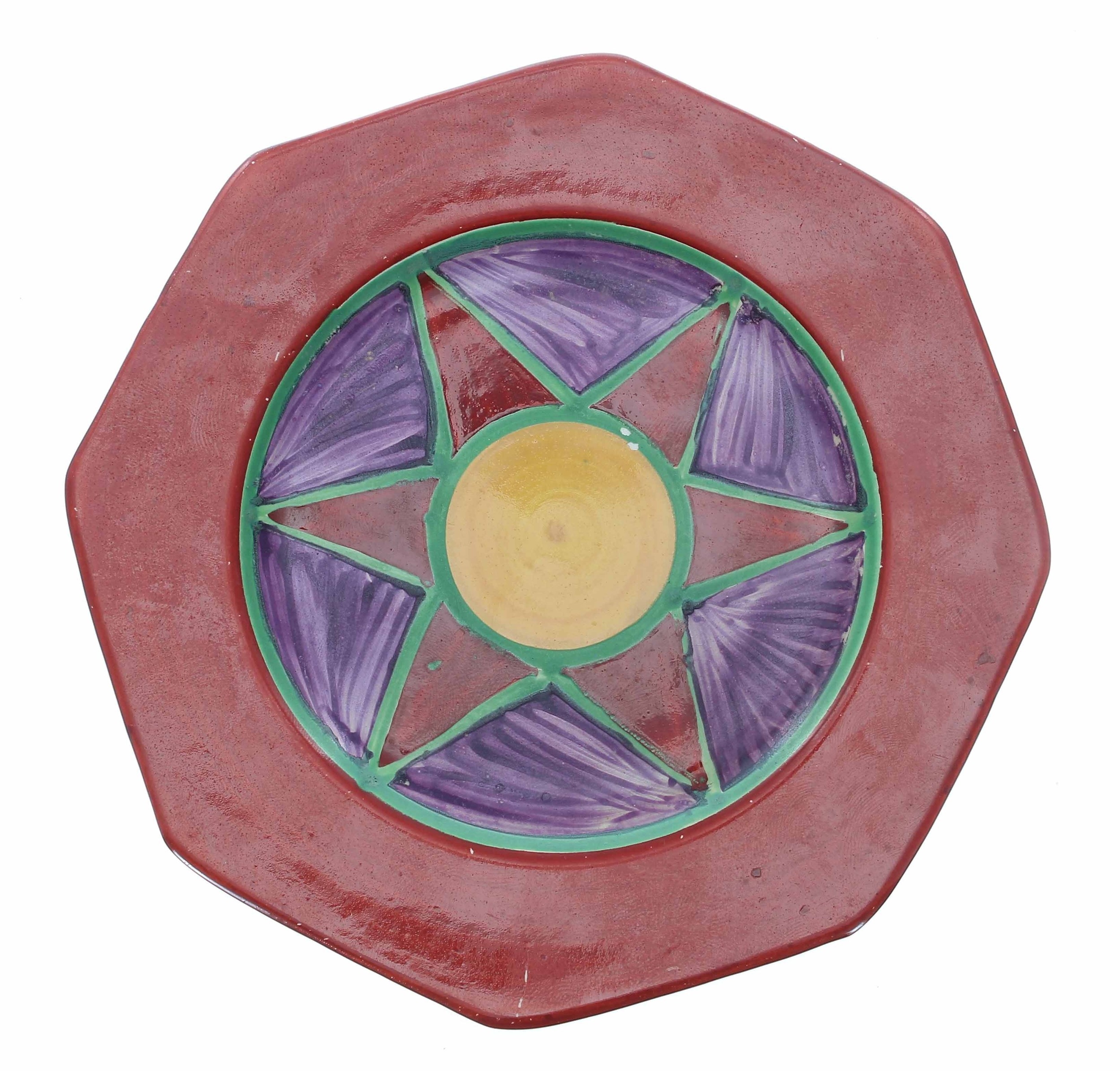 Clarice Cliff | 'Original Bizarre' octagonal side plate | MutualArt