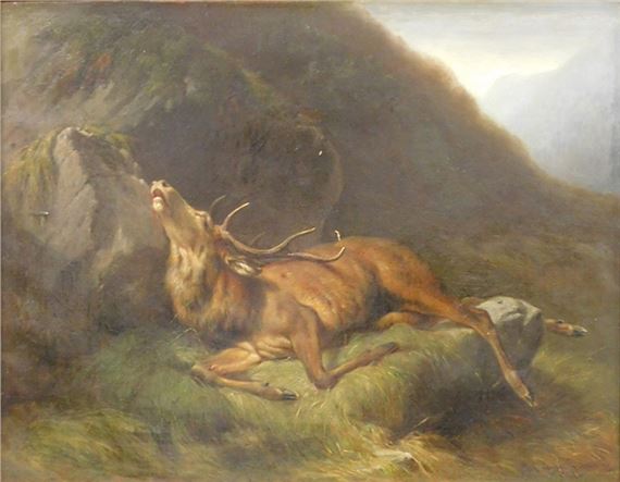 Benno Adam | Erlegter Hirsch (1871) | MutualArt