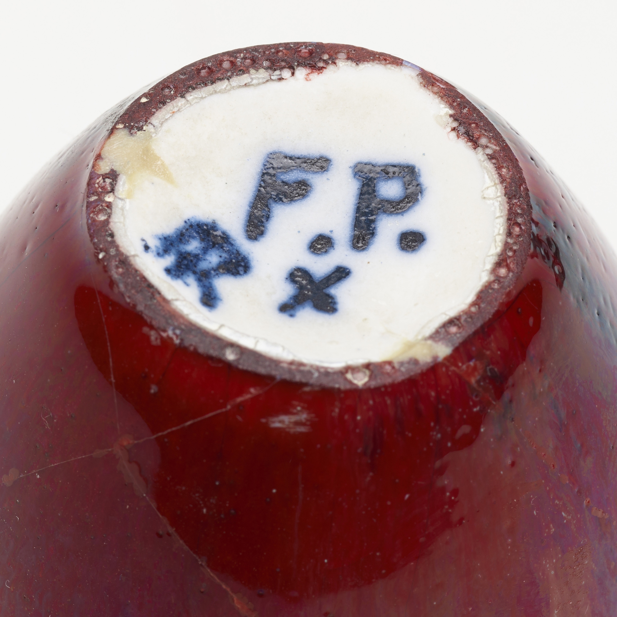 Adelaide Alsop Robineau | Miniature covered vase on reticulated stand ...