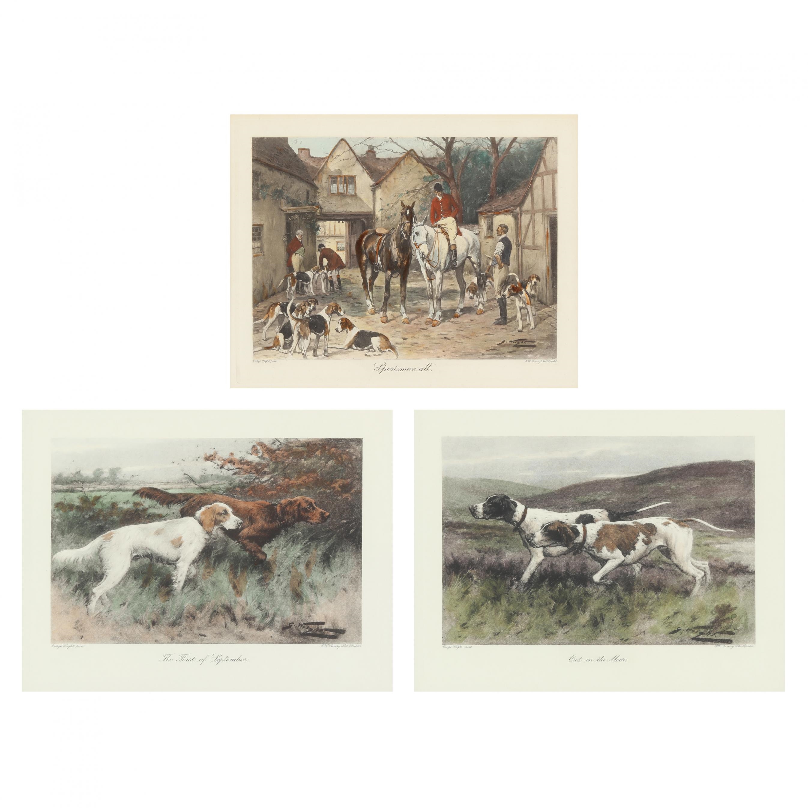 George Wright | Three Fox Hunting Prints | MutualArt