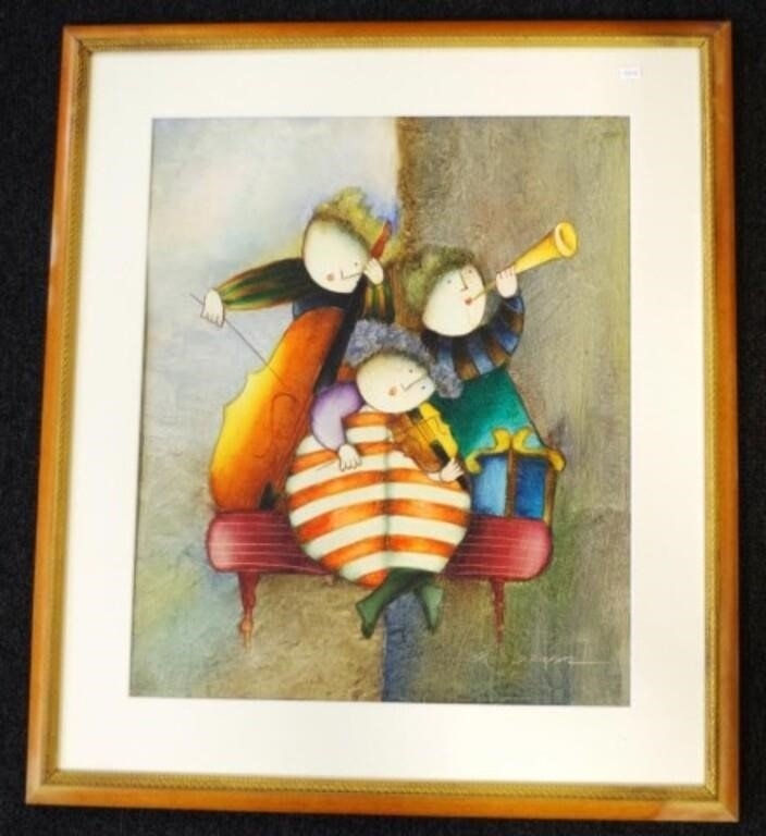 Joyce Roybal | 3 happy musicians (Circa 1990) | MutualArt