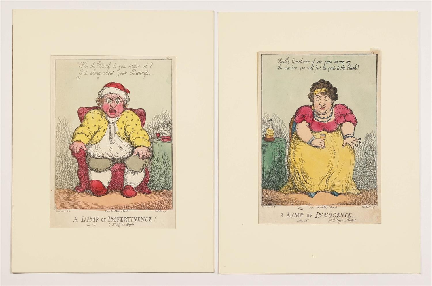 Thomas Rowlandson | A Lump of Impertinence; A Lump of Innocence | MutualArt