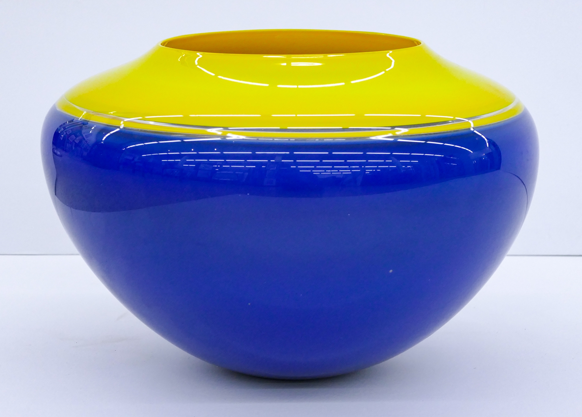 Sonja Blomdahl | Blue and Yellow Incalmo Vessel (1952) | MutualArt
