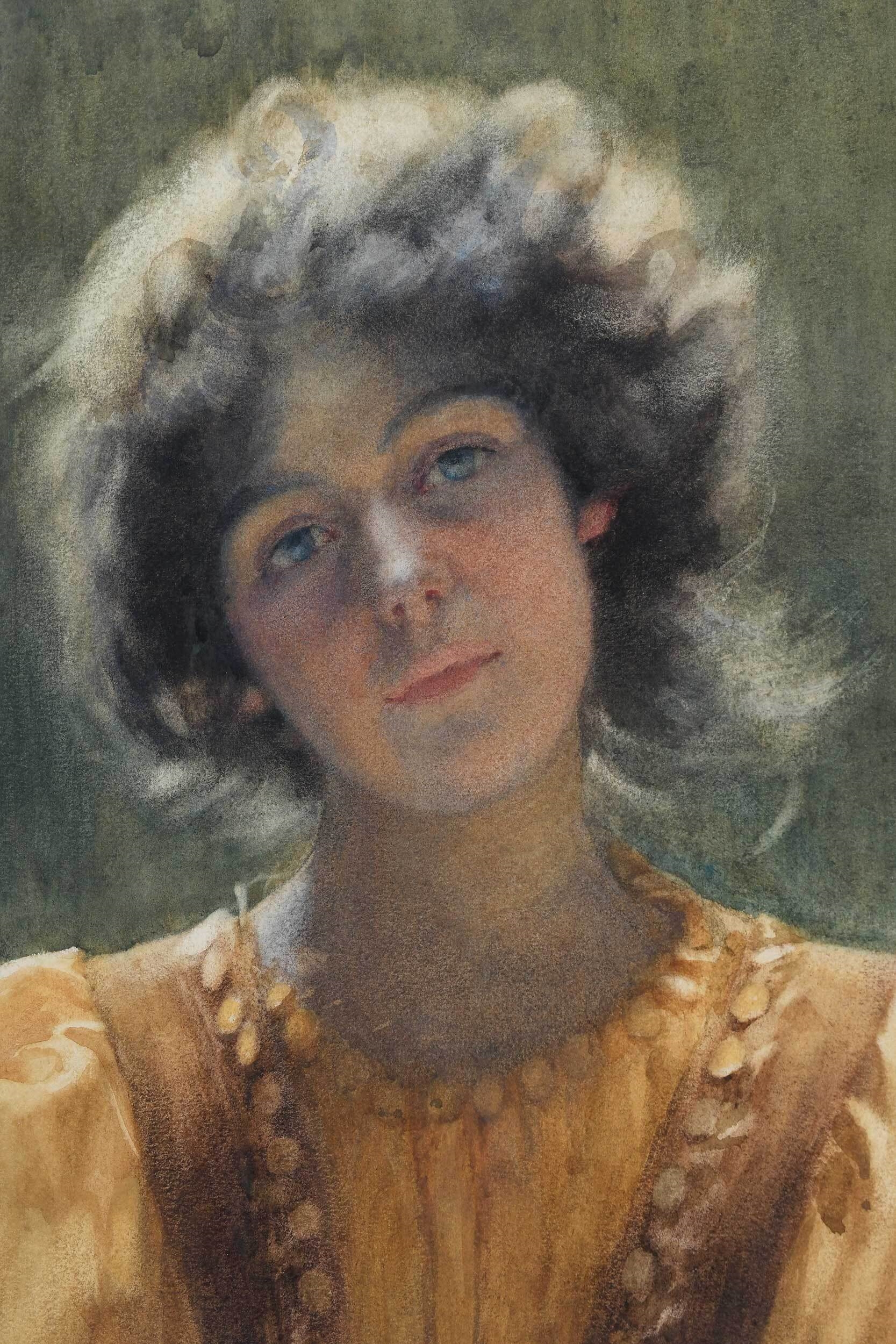 Rowland Holyoake | Portrait of a Woman with Sunlit Hair | MutualArt