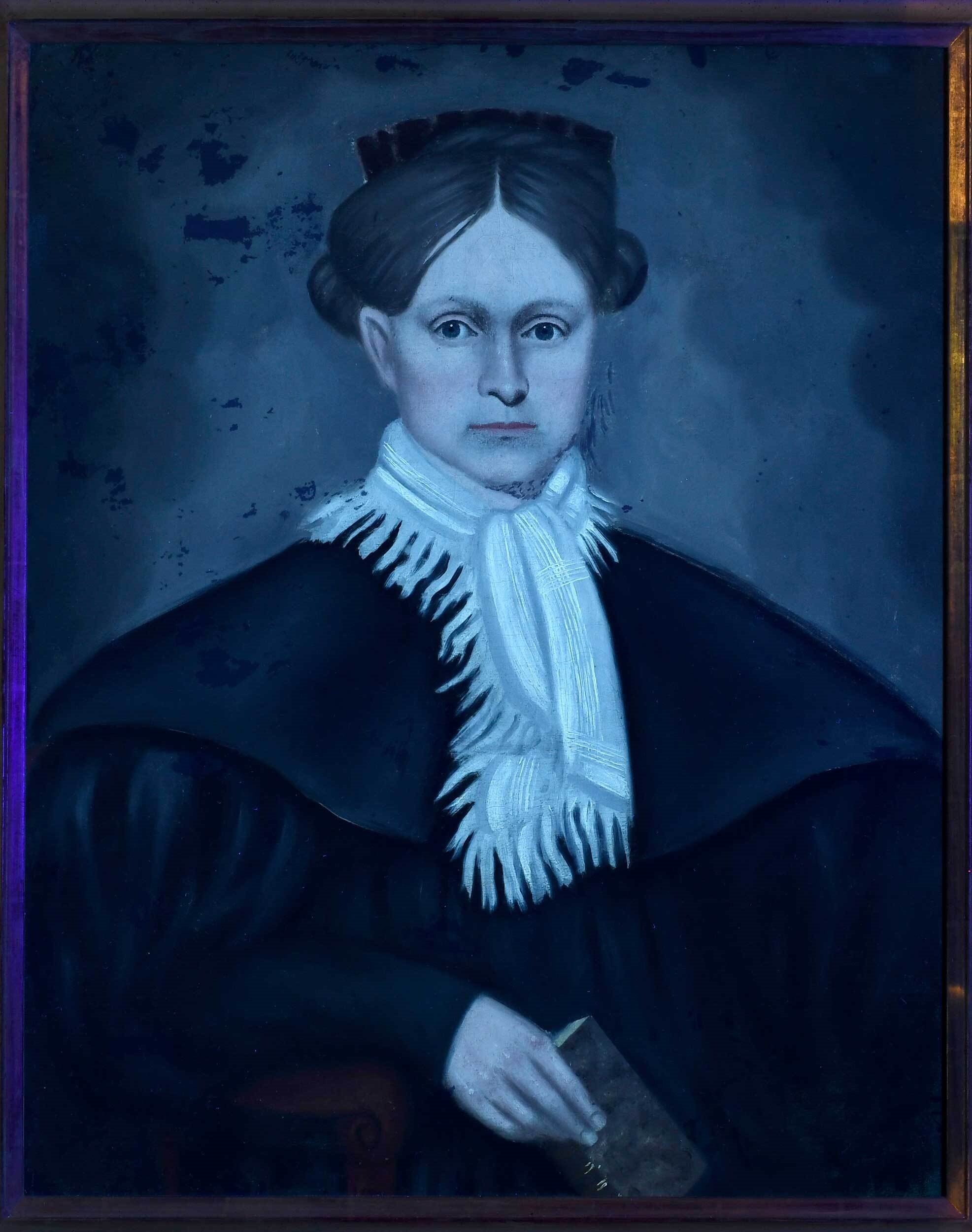 American Folk Art School, 19th Century | Folk Art Portrait of a Seated ...