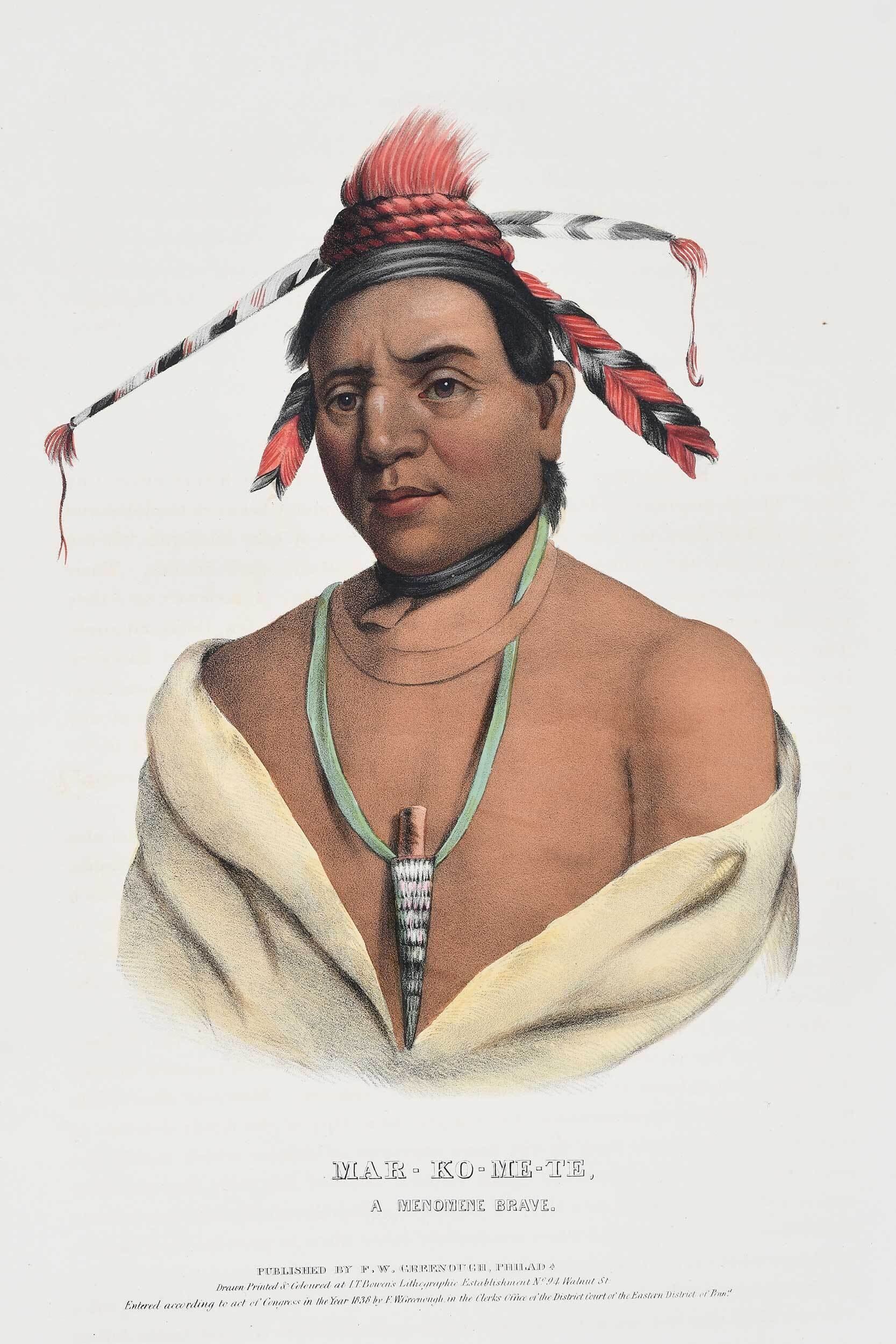 Thomas McKenney & James Hall | Six McKenney and Hall Native American ...
