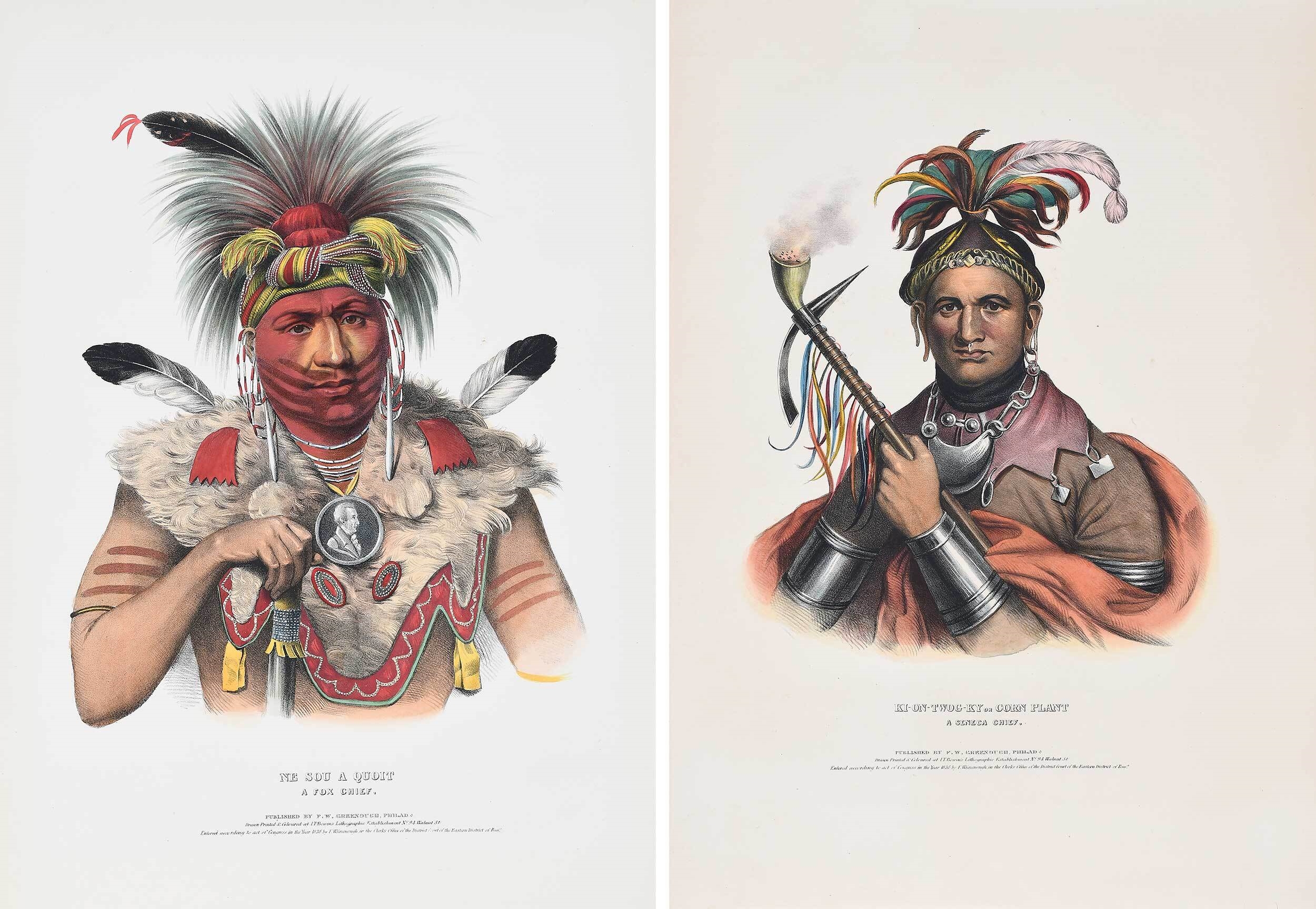Thomas McKenney & James Hall | Two McKenney and Hall Native American ...