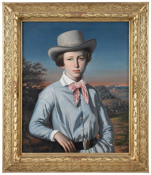 Emmanuel Joseph Lauret | Young Boy Standing in an Algerian Landscape ...
