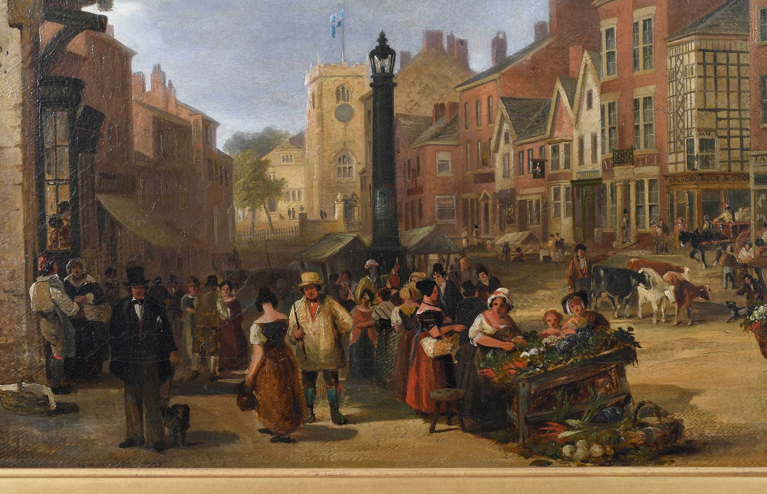 Selim Rothwell | Town square with a Busy Market | MutualArt