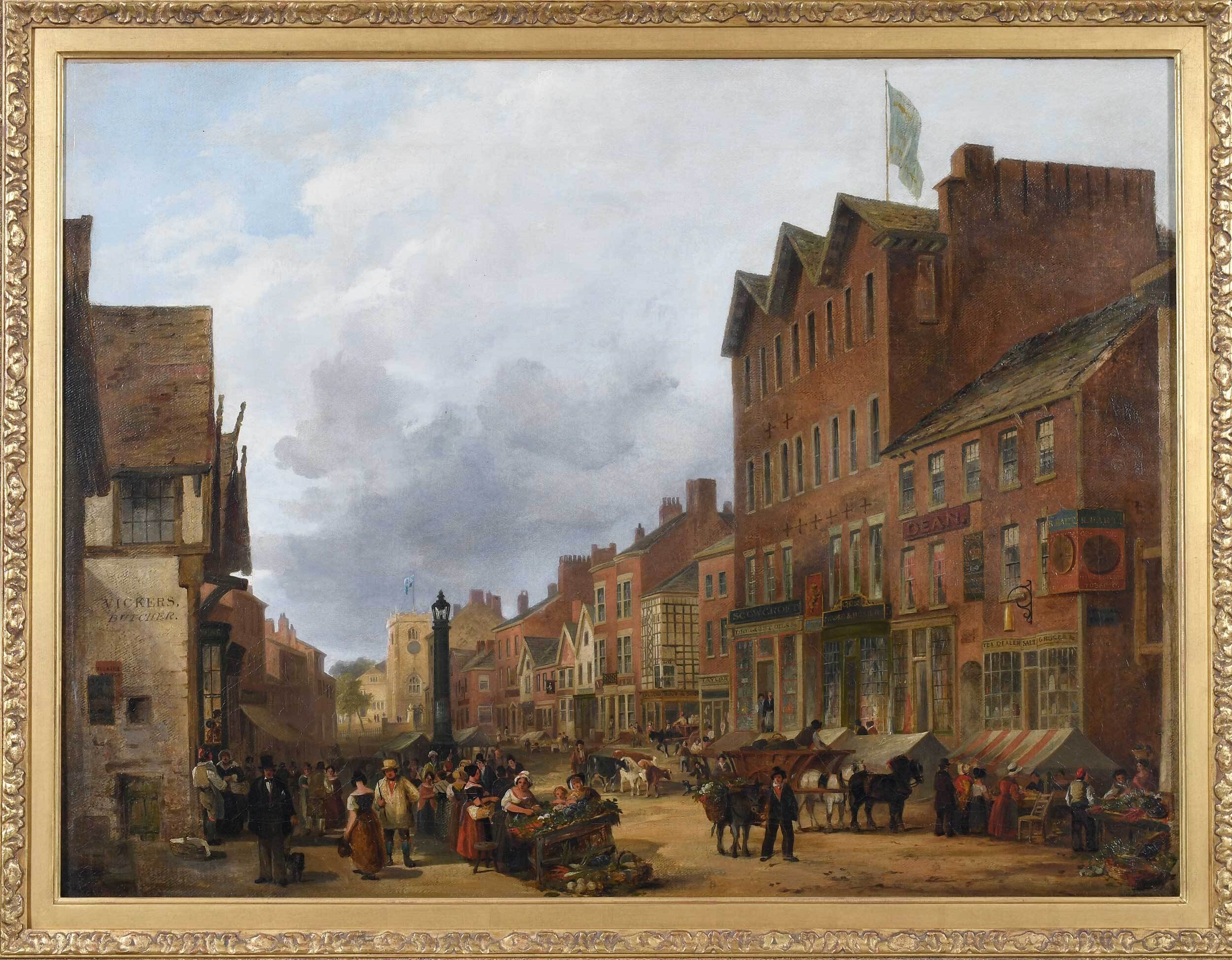 Selim Rothwell | Town square with a Busy Market | MutualArt