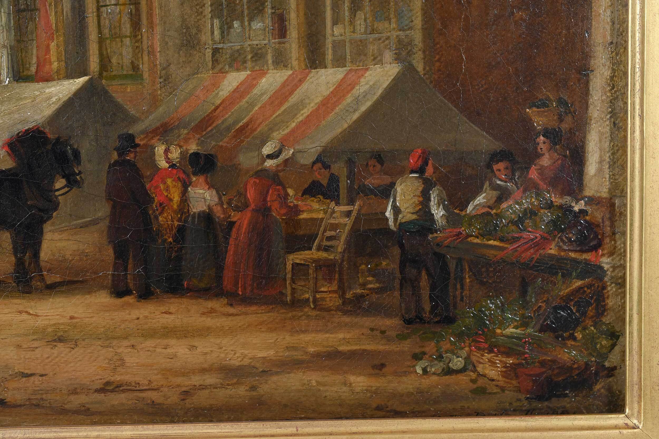 Selim Rothwell | Town square with a Busy Market | MutualArt