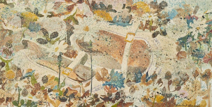 Lars Erik Lindell | Skor bland blommor | MutualArt