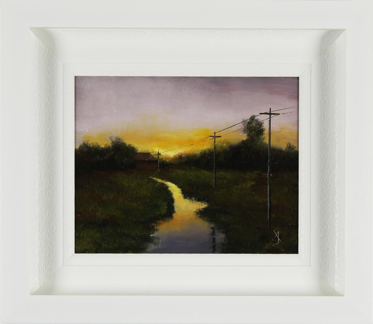 Alan Dickson | Bird Line on the Lake | MutualArt